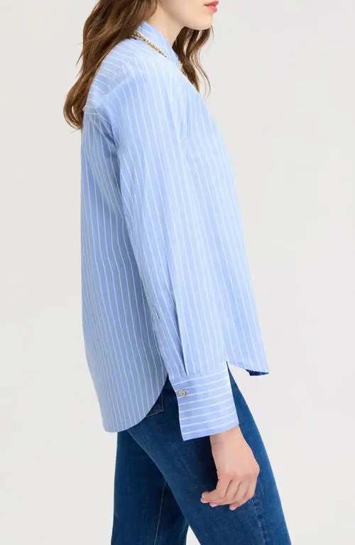 Sam Edelman Embellished Collar Striped Button-up Shirt