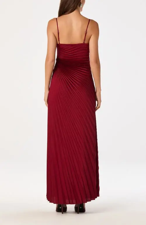 Astr The Label Paulette Pleated Maxi Dress