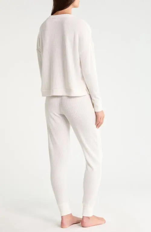 PAPINELLE Waffle Henley Sleep Top