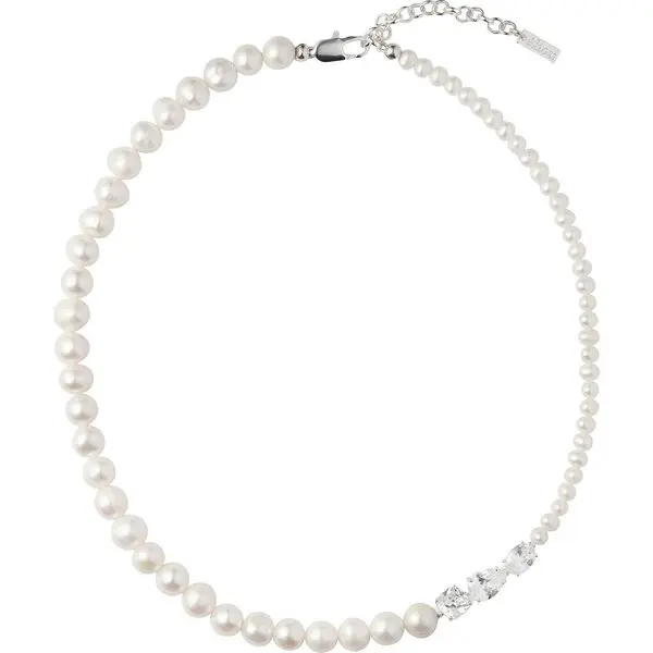 Éliou Madre Pearl & Cubic Zirconia Necklace - White