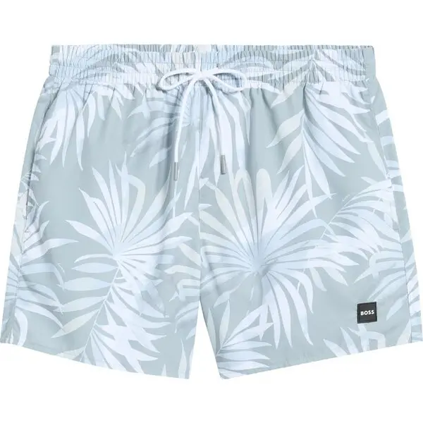 BOSS Pirhana Swim Trunks - Open Grey