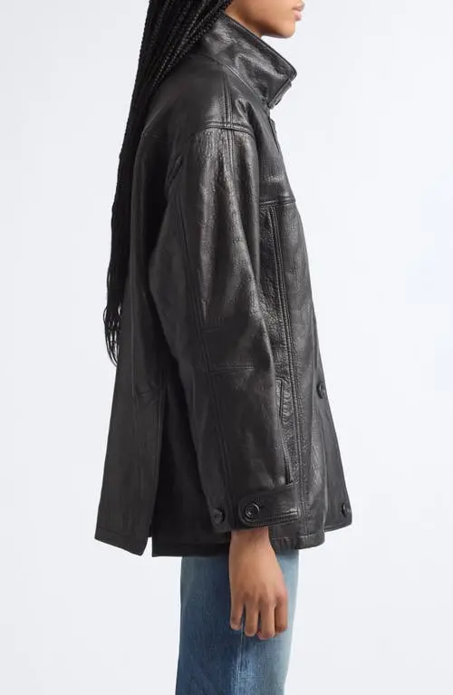 JAMIE HALLER Minimal Leather Anorak Jacket