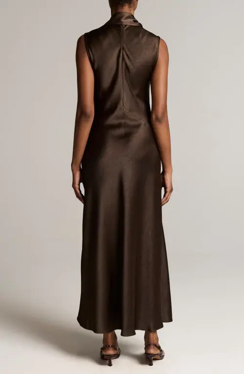 Vince Draped Scarf Tie Sleeveless Dress
