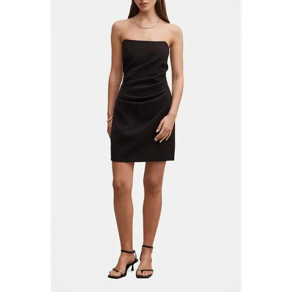 EVER NEW Rumi Pleated Strapless Minidress