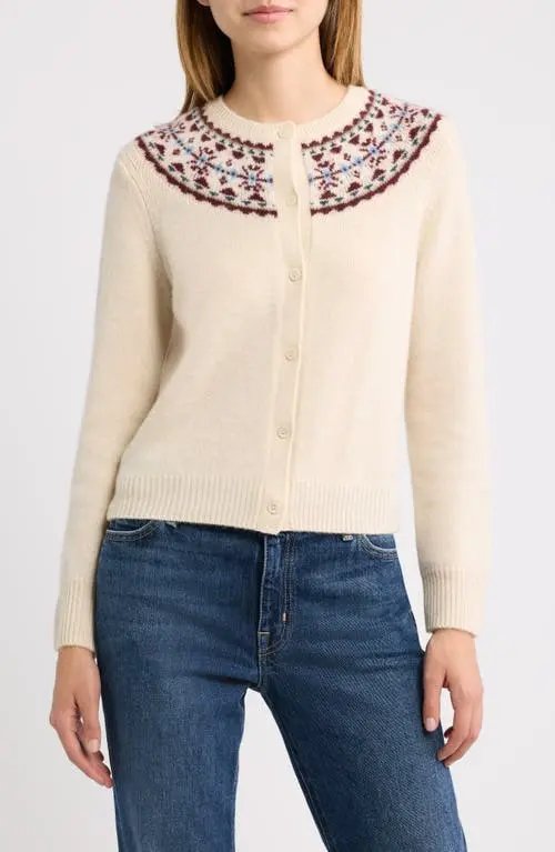 DÔEN Olympe Fair Isle Cashmere Cardigan