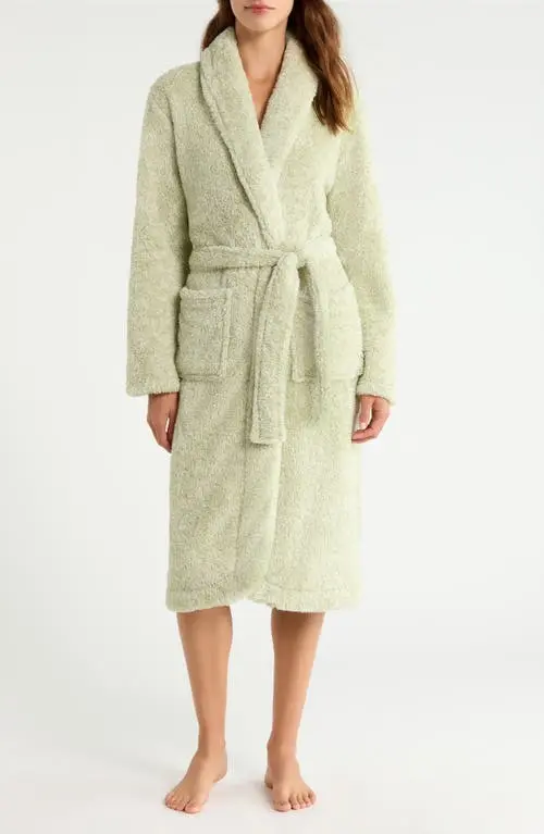 PAPINELLE Cosy Plush Mid-length Robe - Fern Green