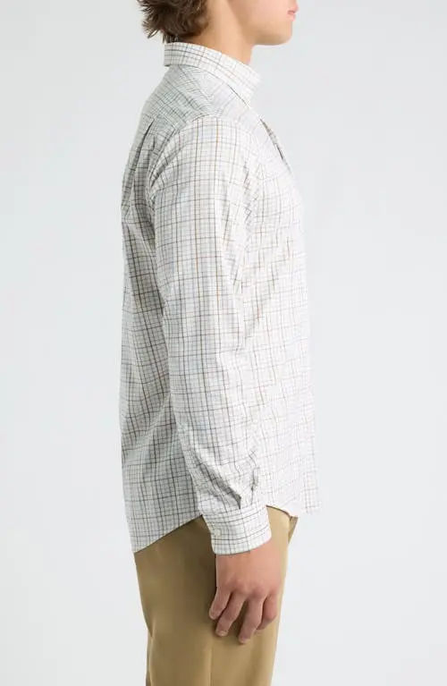 Johnnie-o Sandlewood Pane Long Sleeve Performance Button Down Shirt