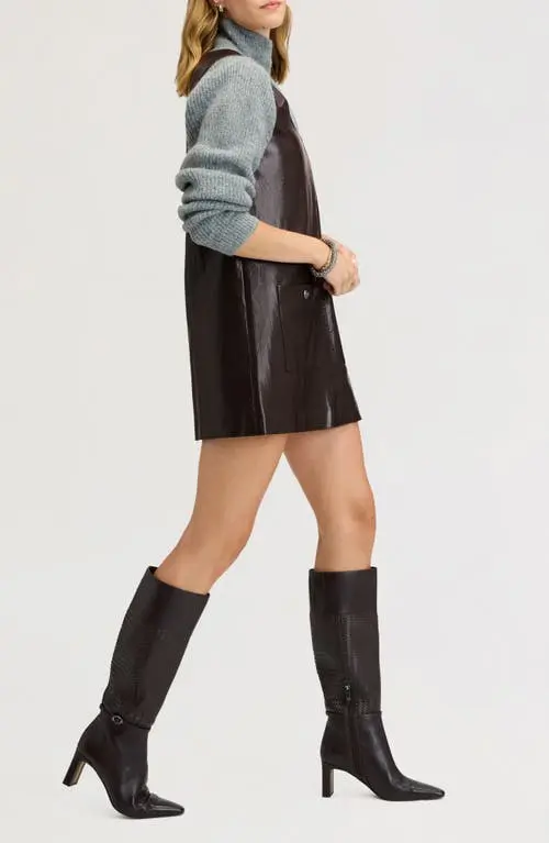 Sam Edelman Faux Leather Pinafore Dress
