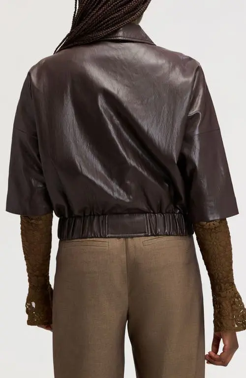 Sam Edelman Faux Leather Bomber Jacket