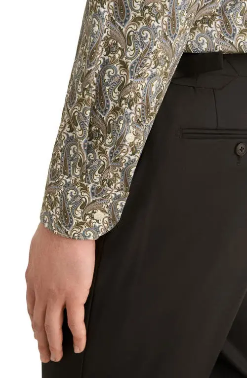 Eton Contemporary Fit Paisley Cotton Shirt - Medium Orange