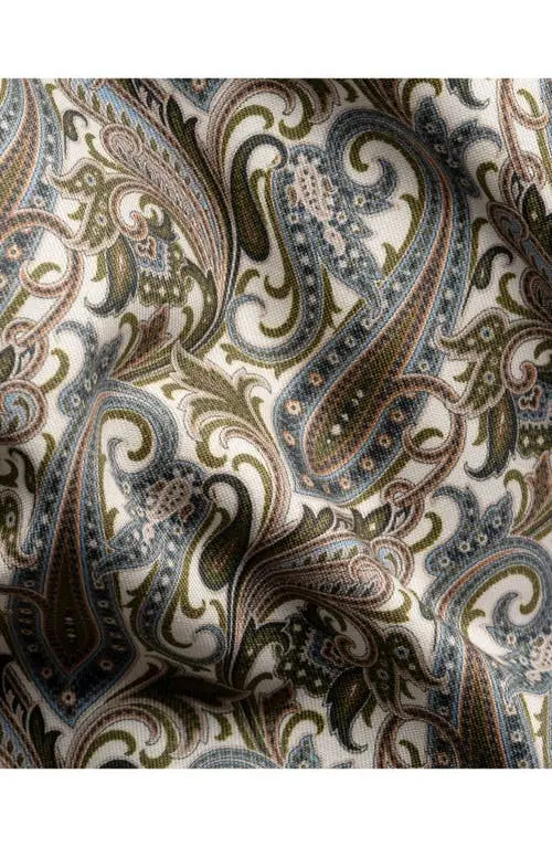 Eton Contemporary Fit Paisley Cotton Shirt - Medium Orange