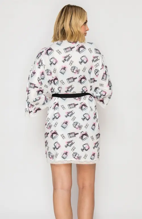 Badgley Mischka Yummy Jersey Cozy Robe - Cream Perfume