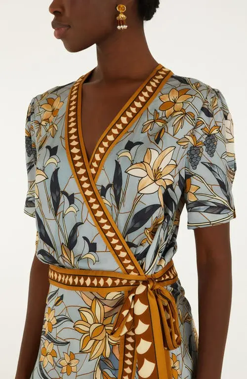 Farm Rio Stained Glass Beauty Wrap Dress