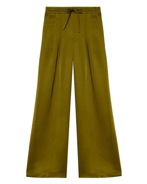 Mint Velvet Satin Wide Leg Trousers