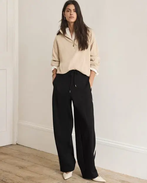 Mint Velvet Side Stripe Barrel Trousers