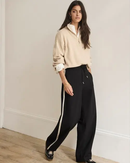 Mint Velvet Side Stripe Barrel Trousers