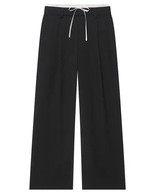 Mint Velvet Contrast Waist Wide Leg Trousers