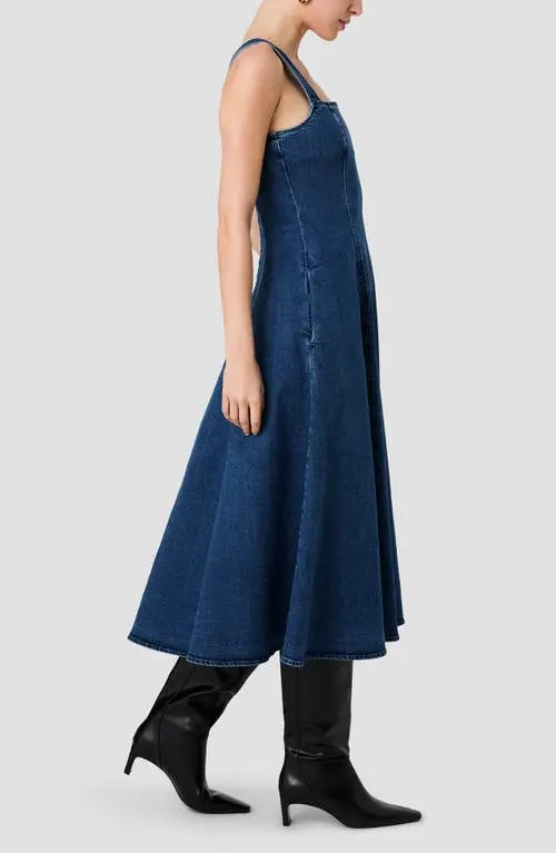 French Connection Delancy Sleeveless Fit & Flare Denim Midi Dress