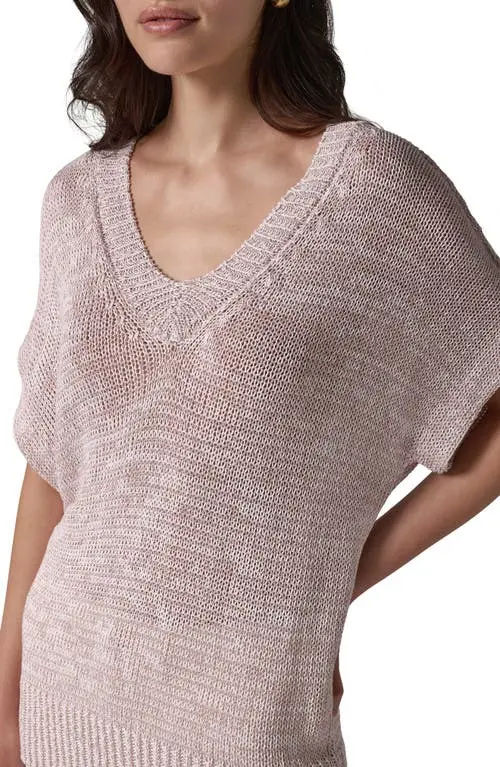Donna Karan New York Metallic Relaxed Fit Sweater - Cream