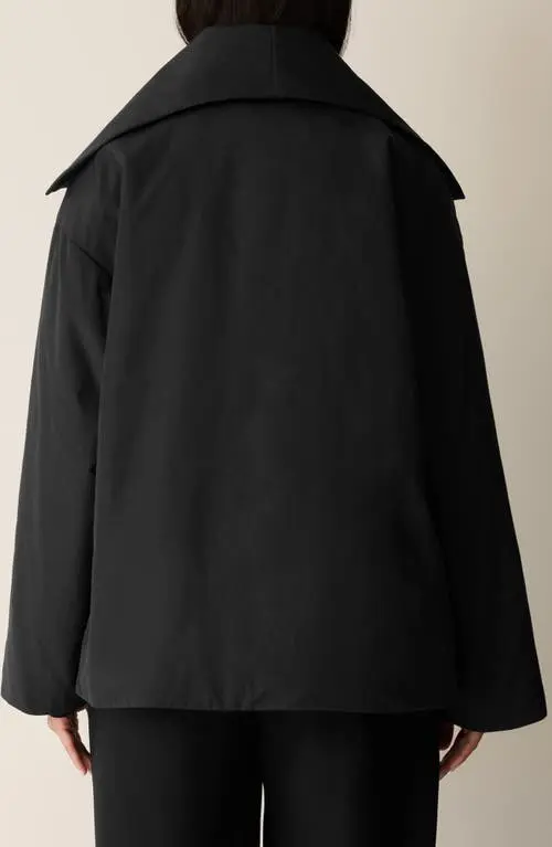 Eileen Fisher High Collar Short Padded Coat