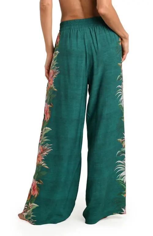 La Blanca Courtyard Palms Wide Leg Pants Cover-up