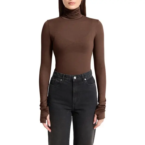 MARCELLA Eloise Sheer Turtleneck Top