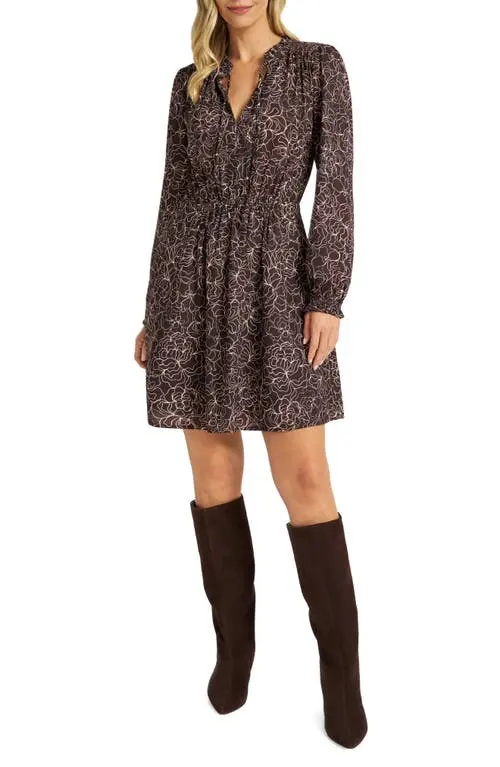 Matty M. Emery Ruffle Long Sleeve Dress