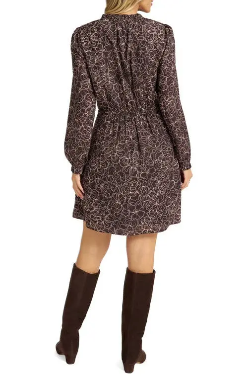 Matty M. Emery Ruffle Long Sleeve Dress