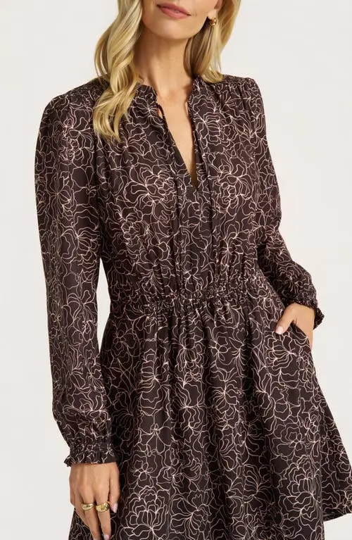 Matty M. Emery Ruffle Long Sleeve Dress