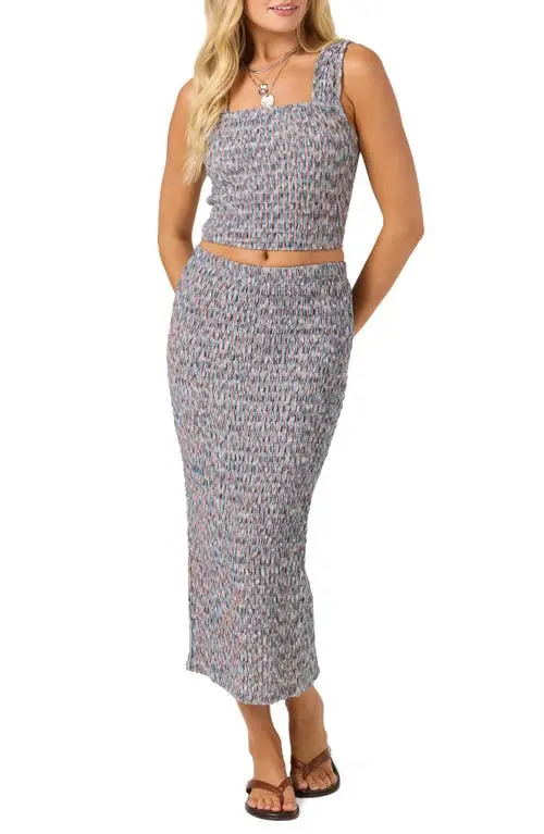 O'Neill Bailey Smocked Midi Skirt - Blue Jelly