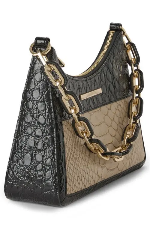 Brahmin Mod Esme Croc Embossed Leather Shoulder Bag