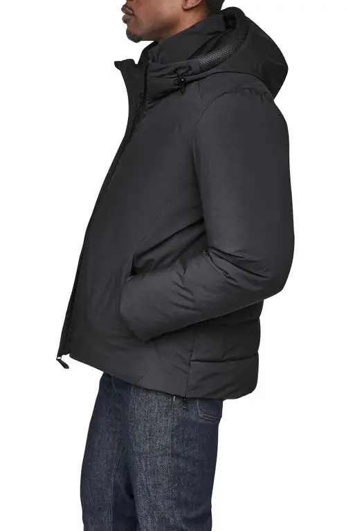 Dkny Stretch Hooded Puffer Jacket - Black