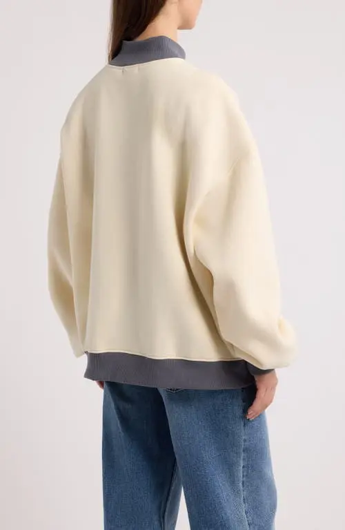 HAPPY CAMP3R Puff Series Logo Mock Neck Sweatshirt - Cream