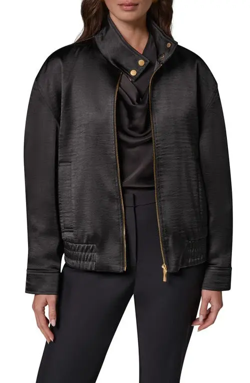 Donna Karan New York Satin Zip Front Jacket