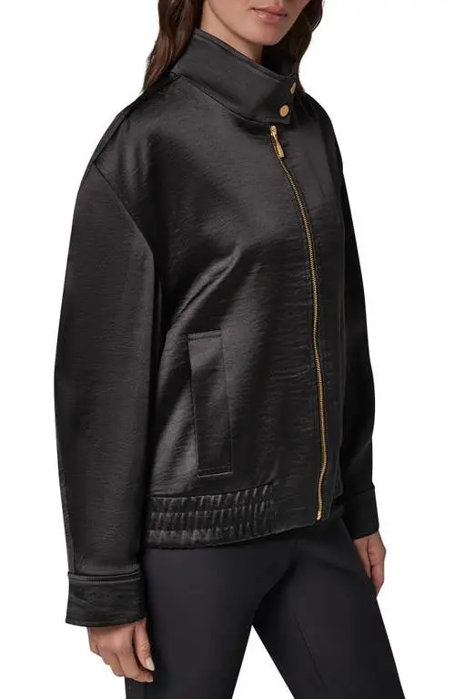 Donna Karan New York Satin Zip Front Jacket