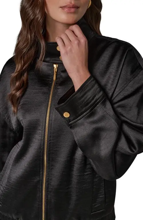 Donna Karan New York Satin Zip Front Jacket