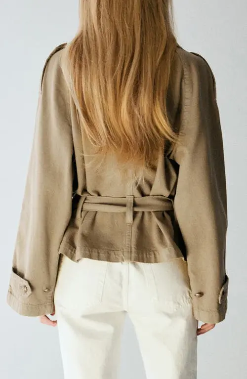 Mango Fitted Belted Trench Jacket