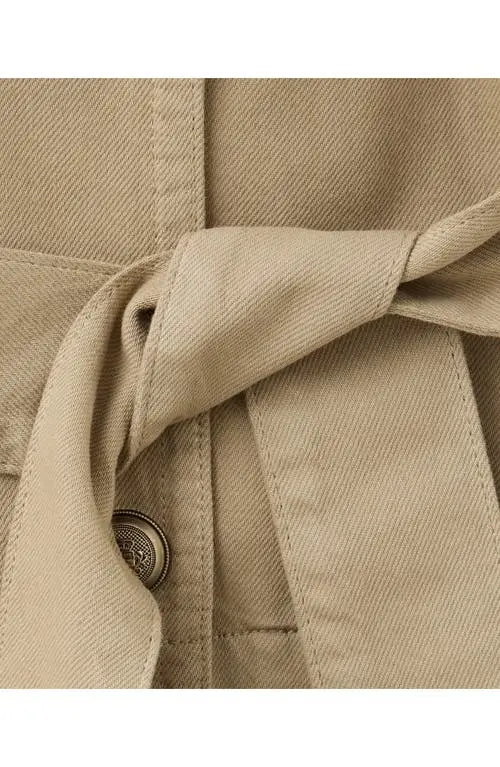 Mango Fitted Belted Trench Jacket