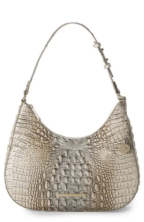 Brahmin Stephie Croc Embossed Leather Shoulder Bag