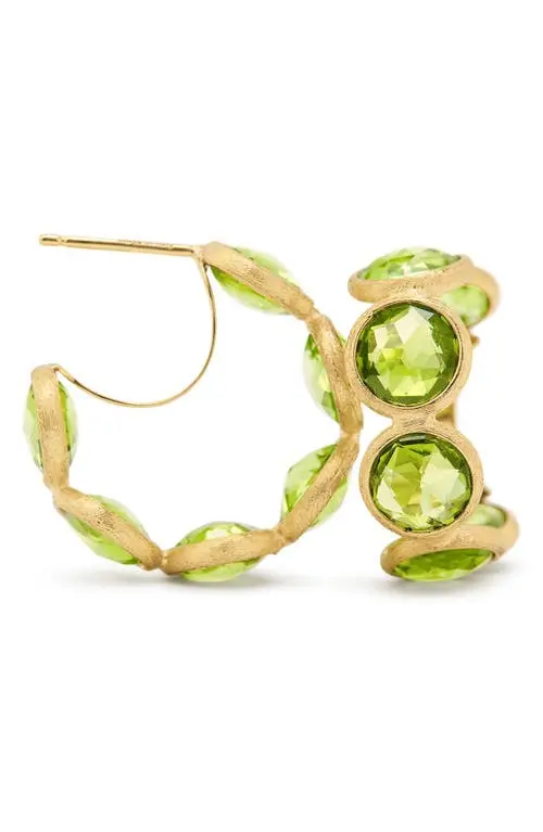 Marco Bicego Jaipur Color 18k Peridot Hoop Earrings