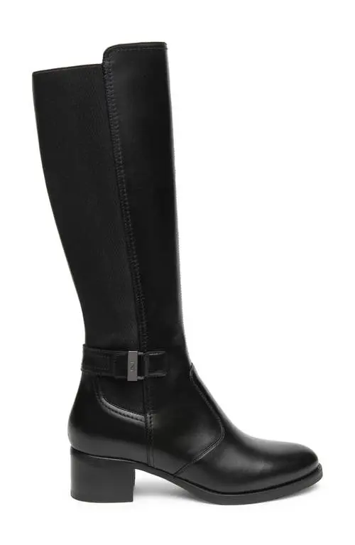 NEROGIARDINI Block Heel Leather Knee High Boot