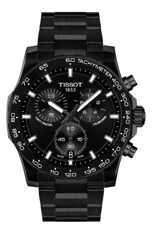 TISSOT Supersport Chronograph Bracelet Watch - Black