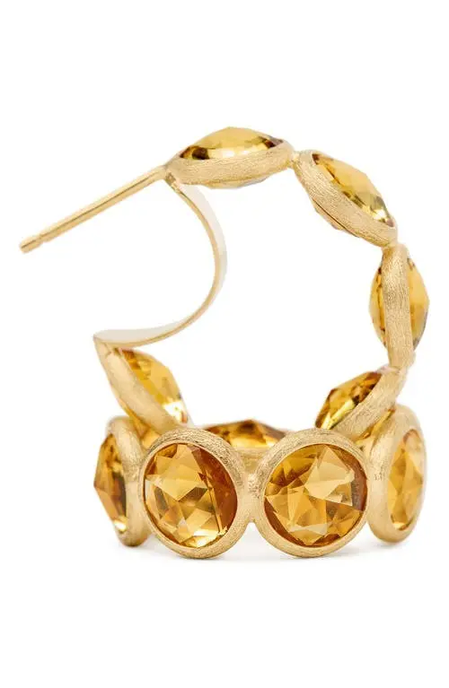 Marco Bicego Jaipur Color 18k Citrine Hoop Earrings