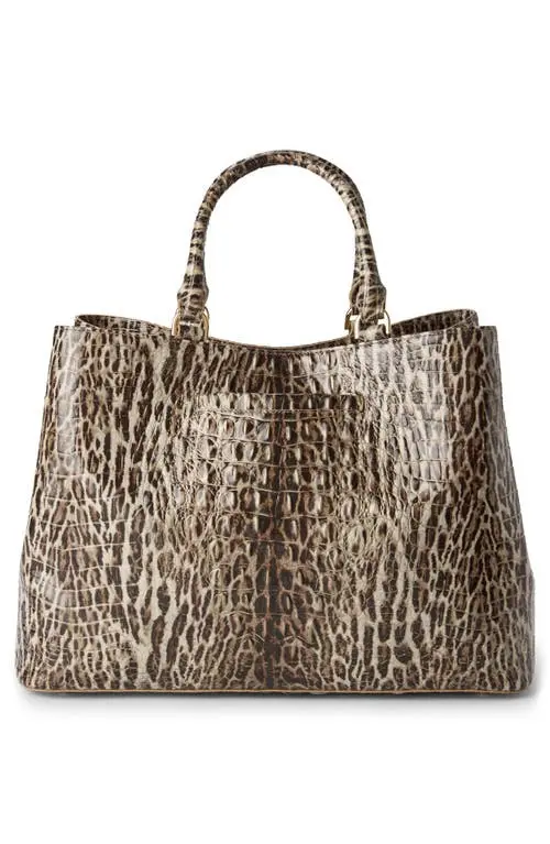 Brahmin Denise Croc Embossed Leather Tote