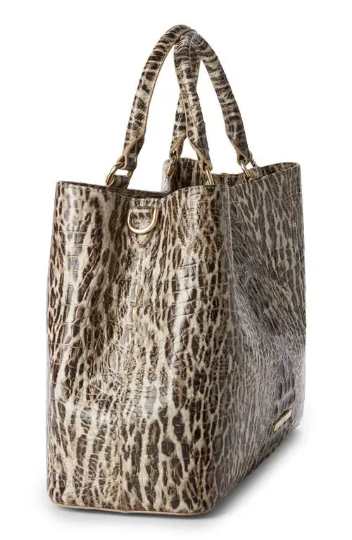 Brahmin Denise Croc Embossed Leather Tote