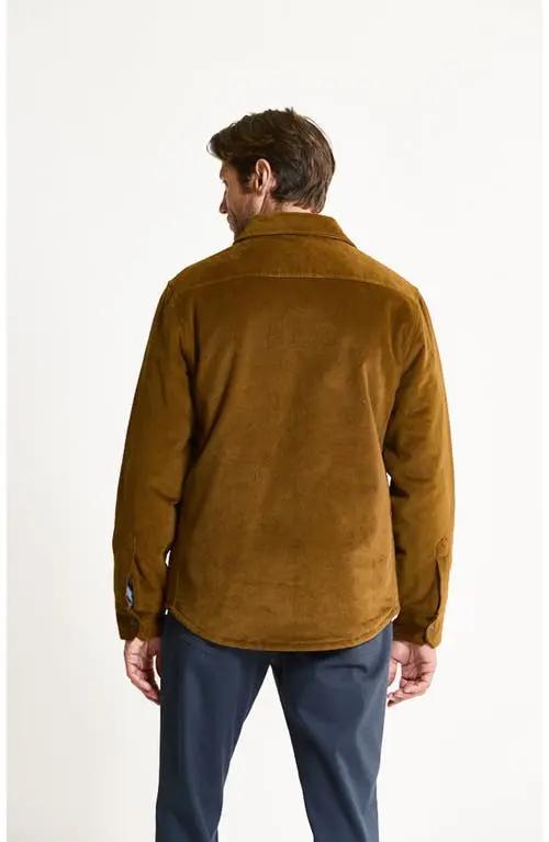 JACHS Lined Corduroy Overshirt - Khaki