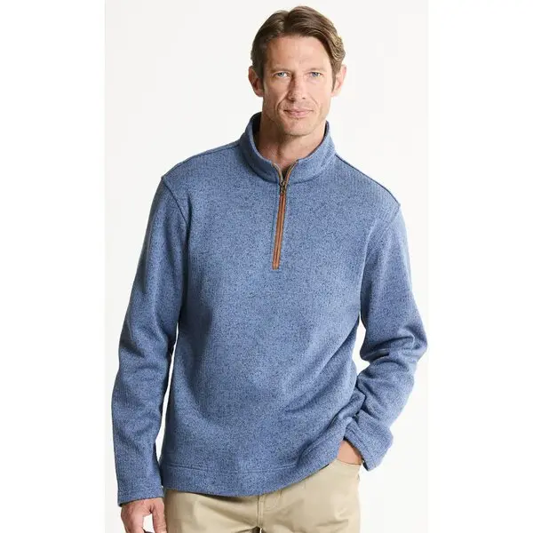 JACHS Stretch Sweater Fleece Quarter Zip - Denim