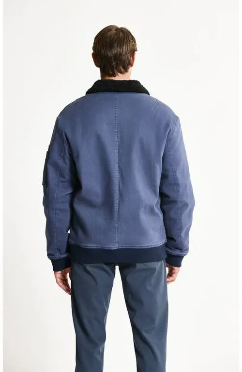 JACHS Soft Lined Bull Denim Bomber Jacket
