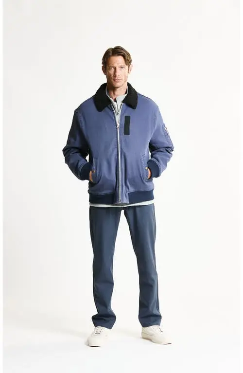 JACHS Soft Lined Bull Denim Bomber Jacket