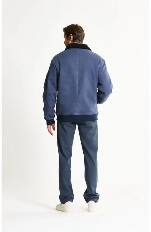 JACHS Soft Lined Bull Denim Bomber Jacket